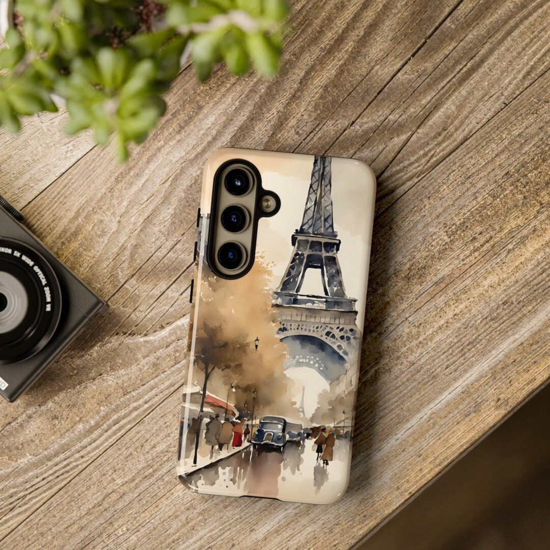 Vintage Paris France Phone Case: Watercolor Eiffel Tower iPhone Cover ...