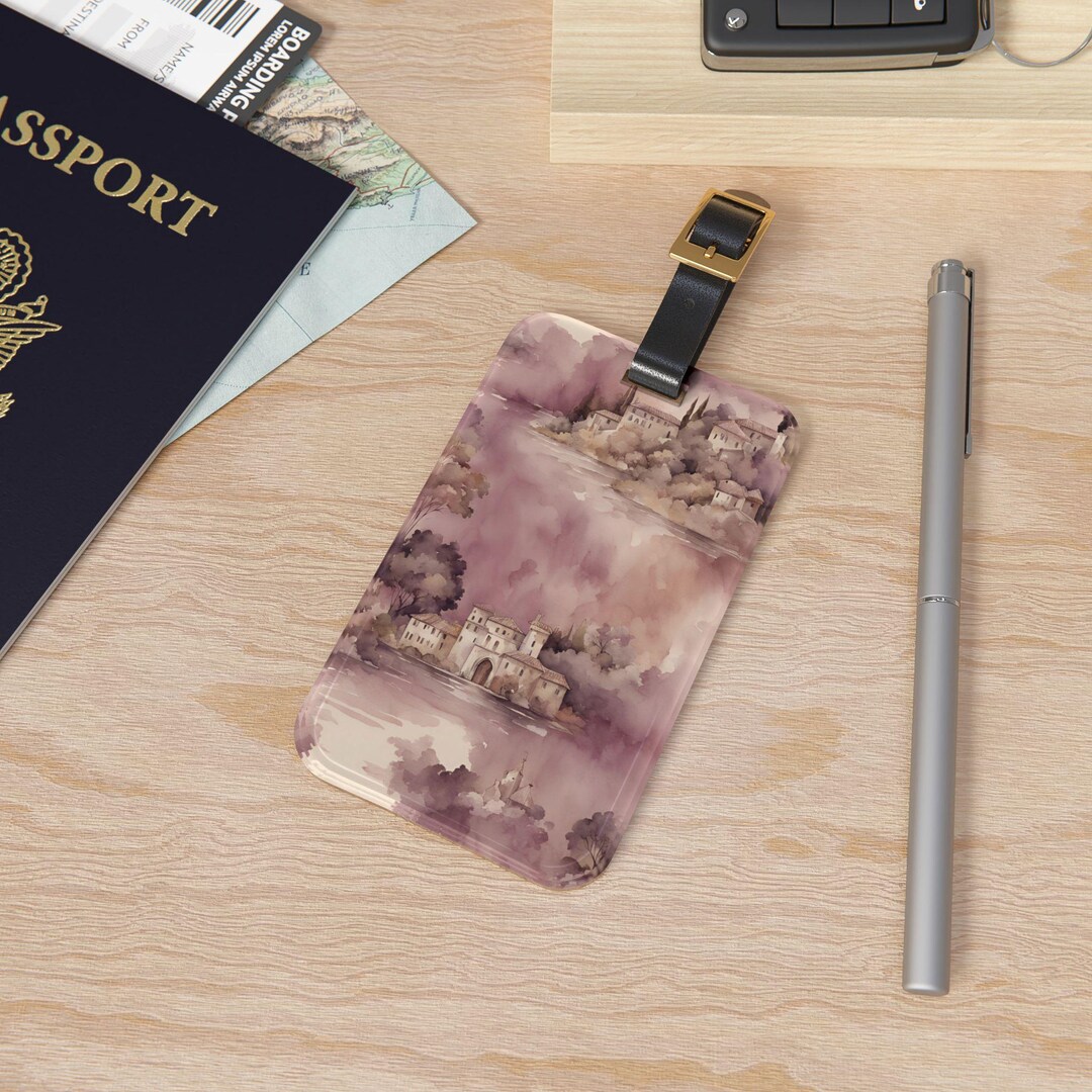 Tuscany Toile Luggage Tag: Stylish Travel Bag Accessory - Etsy