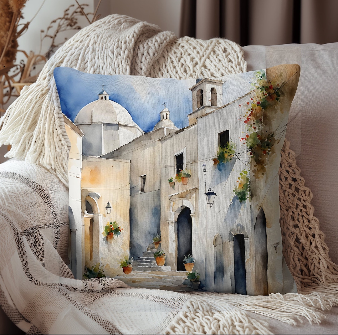 Ostuni Puglia Italy Pillow Italy Home Decor Italian Home Pillows Italy ...