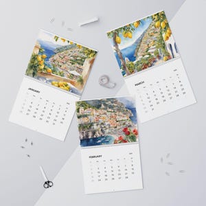 Amalfi Coast Wall Calendar 2025 | Calendar for Home & Office, Italy ...