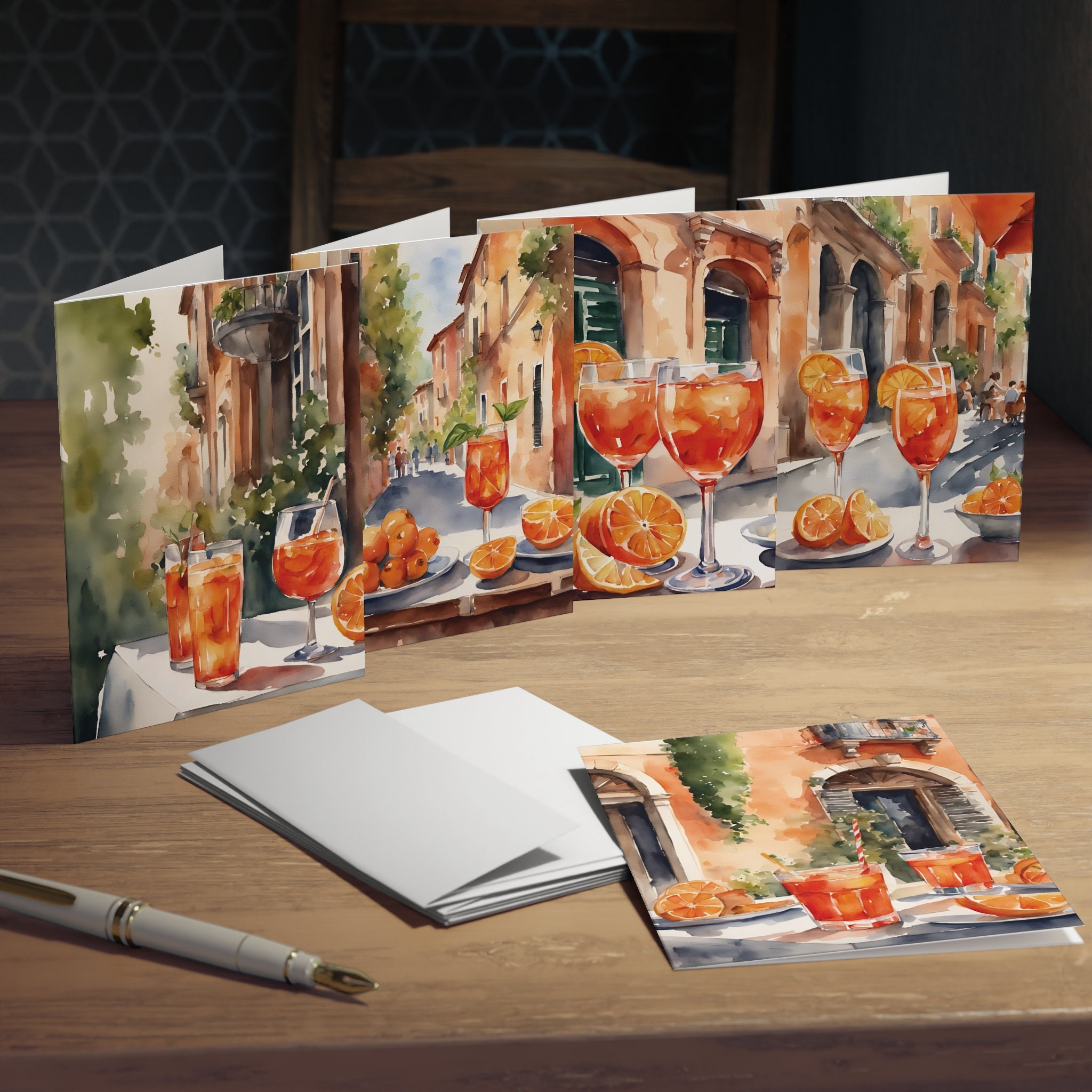 Aperol Spritz Multi Blank Greeting Cards 5-pack Italy Cocktails Cards ...