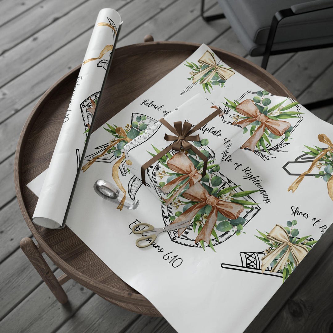 Full Armor of God Gift Wrap L Christian Gift Wrapping L Scripture Gift ...