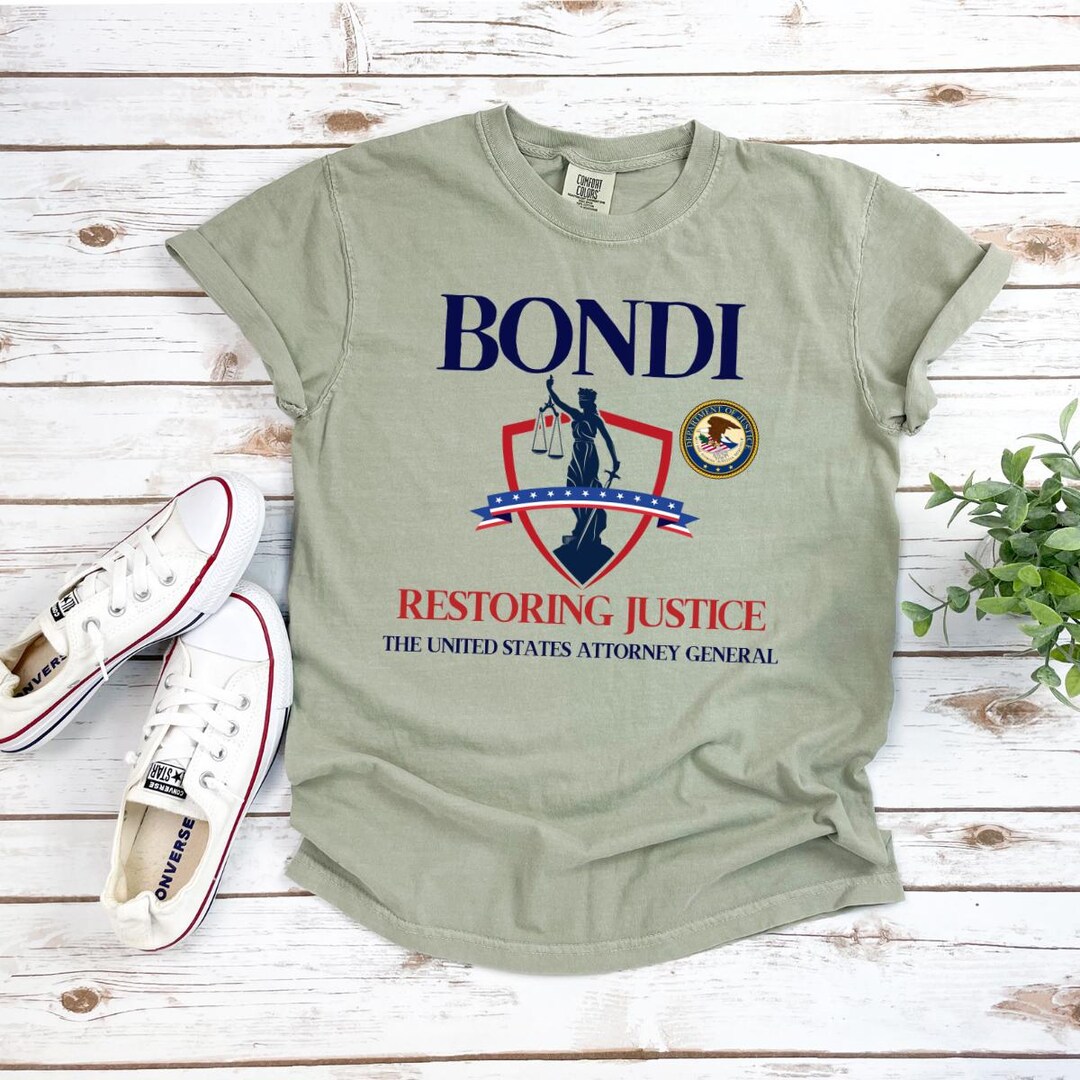 Pam Bondi Justice T-shirt: Comfort Colors USA Tee - Etsy