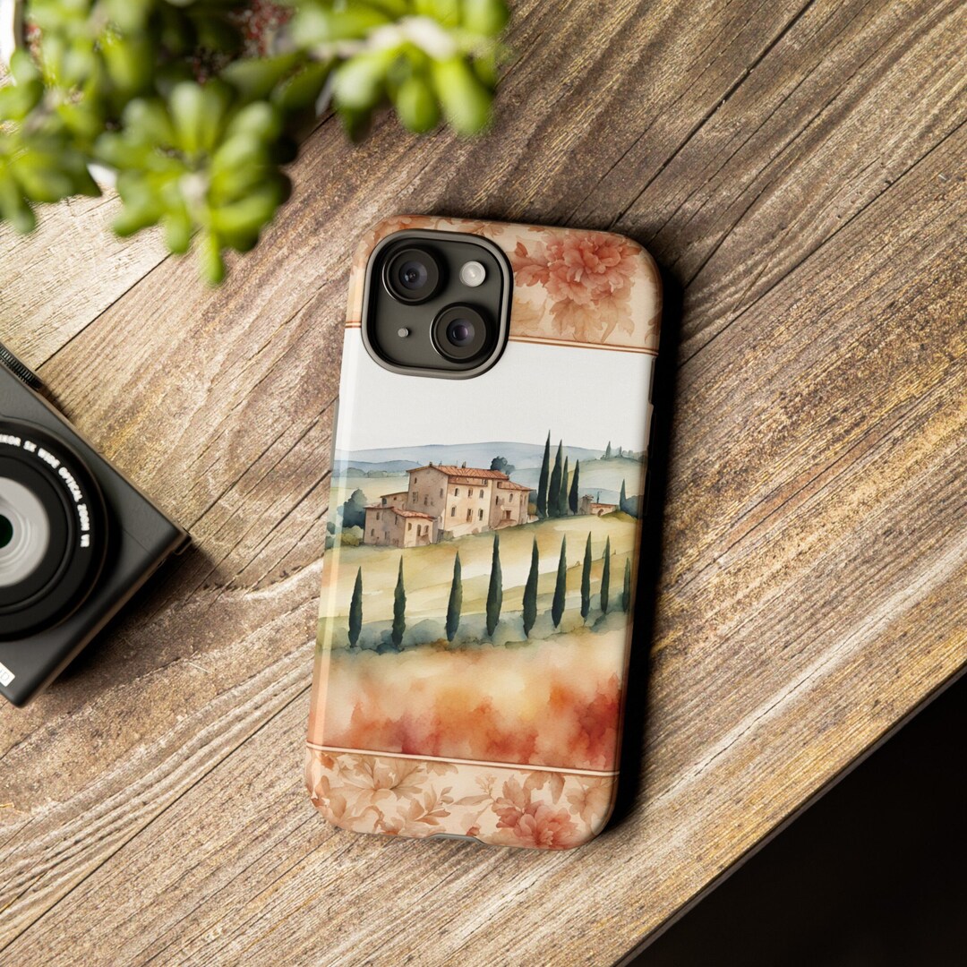 Toile Pattern Italy Hardcover Phone Case Gift for Italy Travel Italian ...