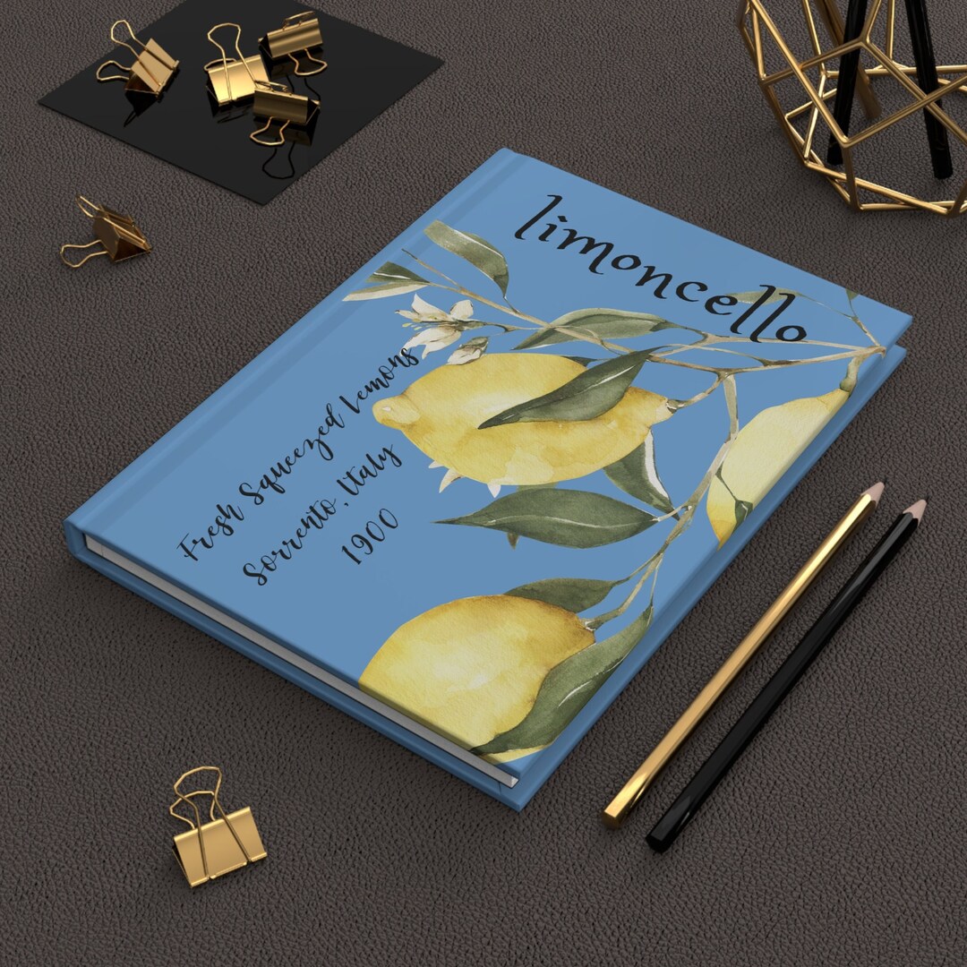 Limoncello Sorrento Italy Hardcover Journal: Lemons Kitchen Notebook - Etsy