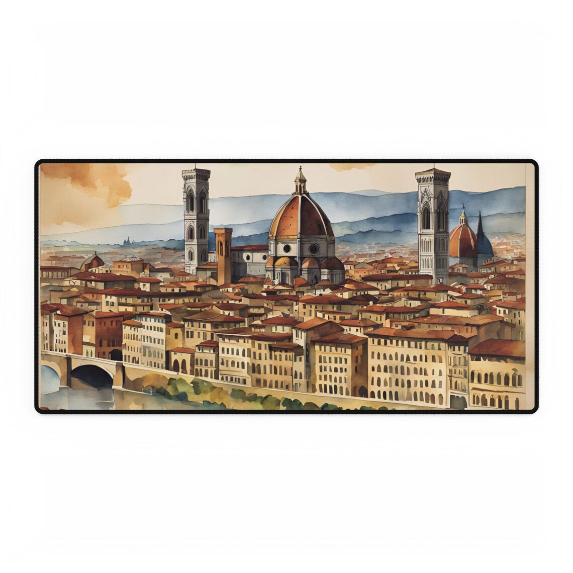 Florence Italy Desk Mat: Scenic Italian Cityscape Office Decor - Etsy
