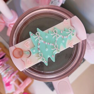 Luxury Stanley Lid Topper | Sparkly Christmas Tree With Bows - Etsy