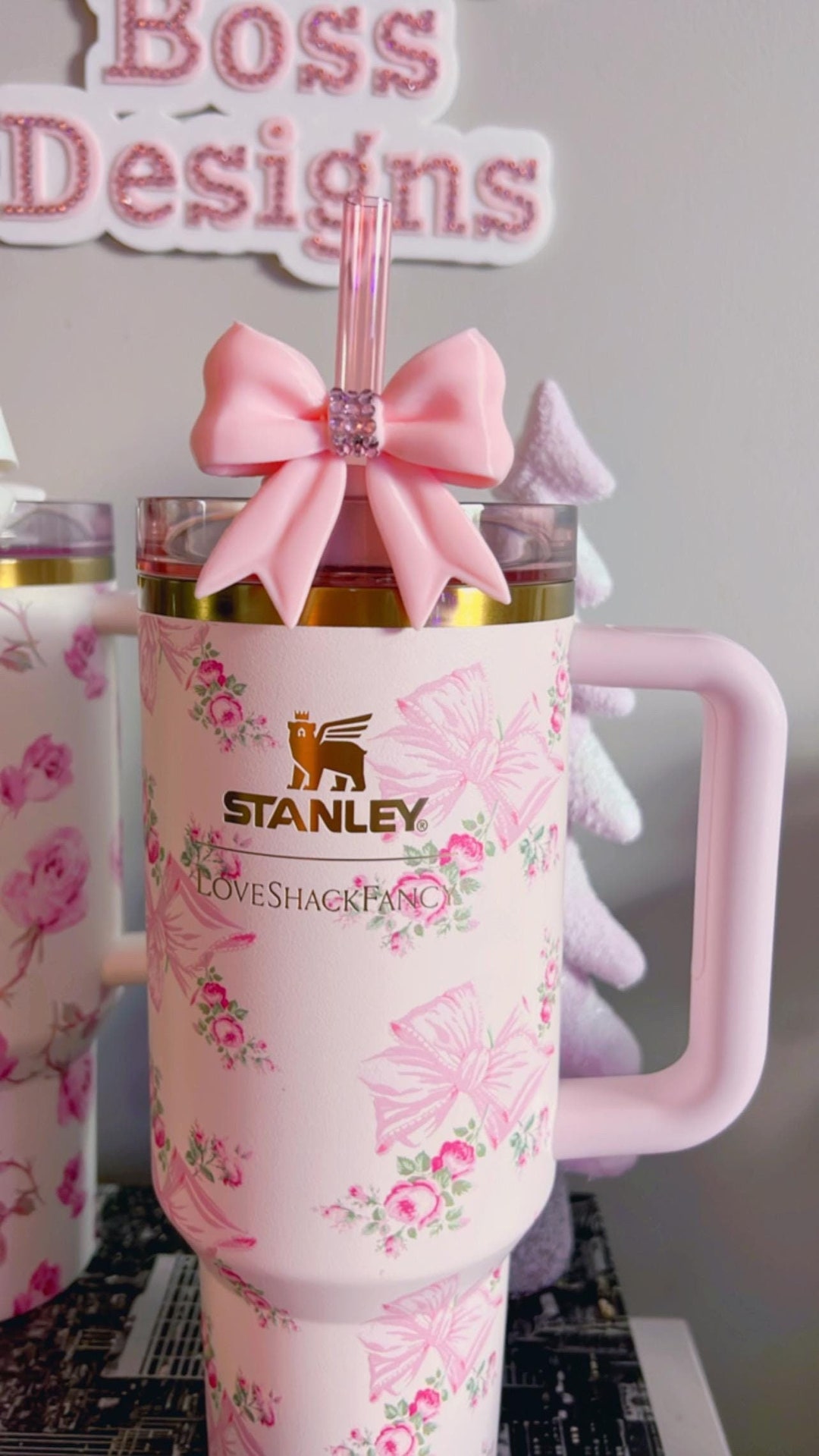 Luxury Stanley Straw Topper | Sparkly Bow | Fits 11mm Straws - Etsy