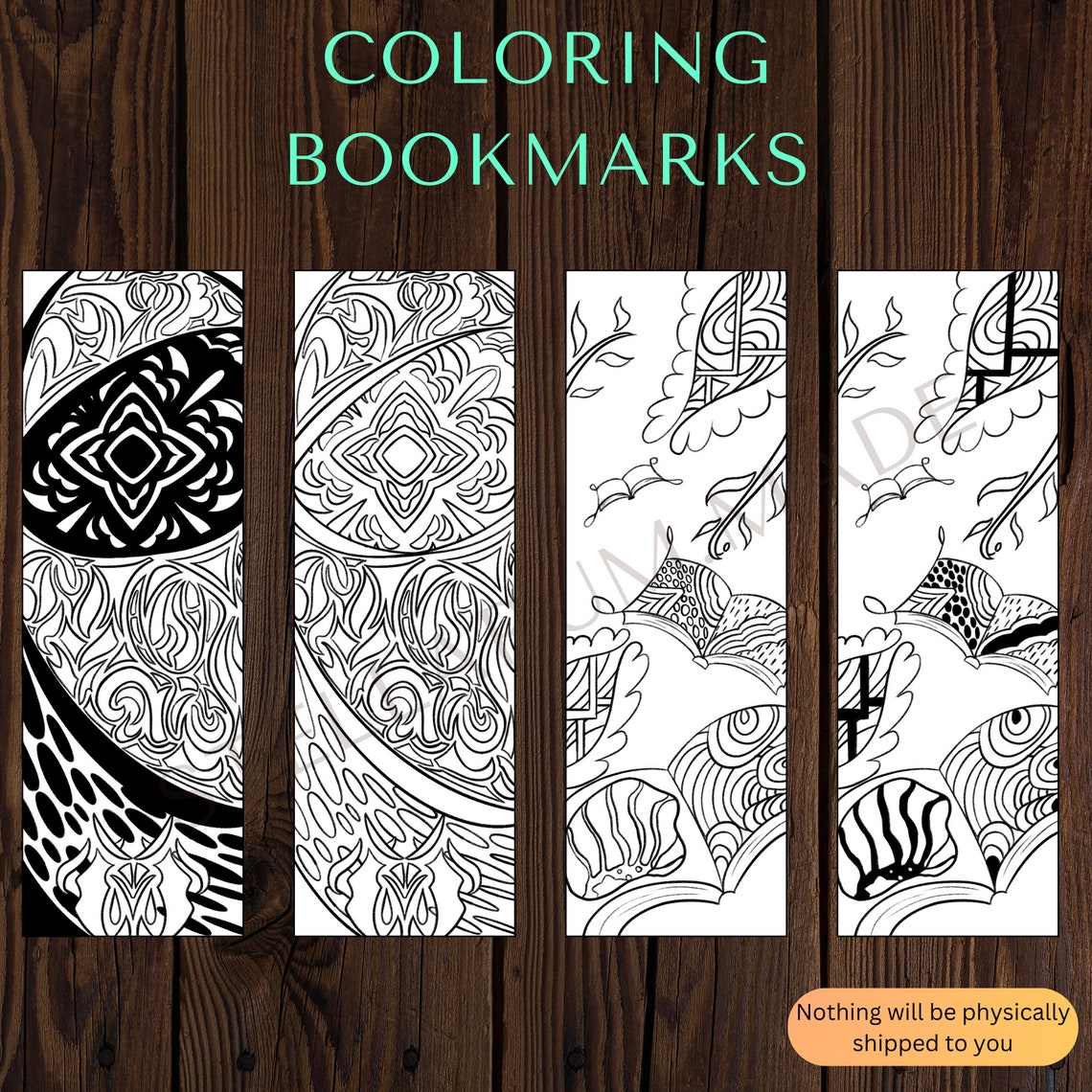 Printable Coloring Bookmarks for Any Age Group; Png and Pdf - Etsy