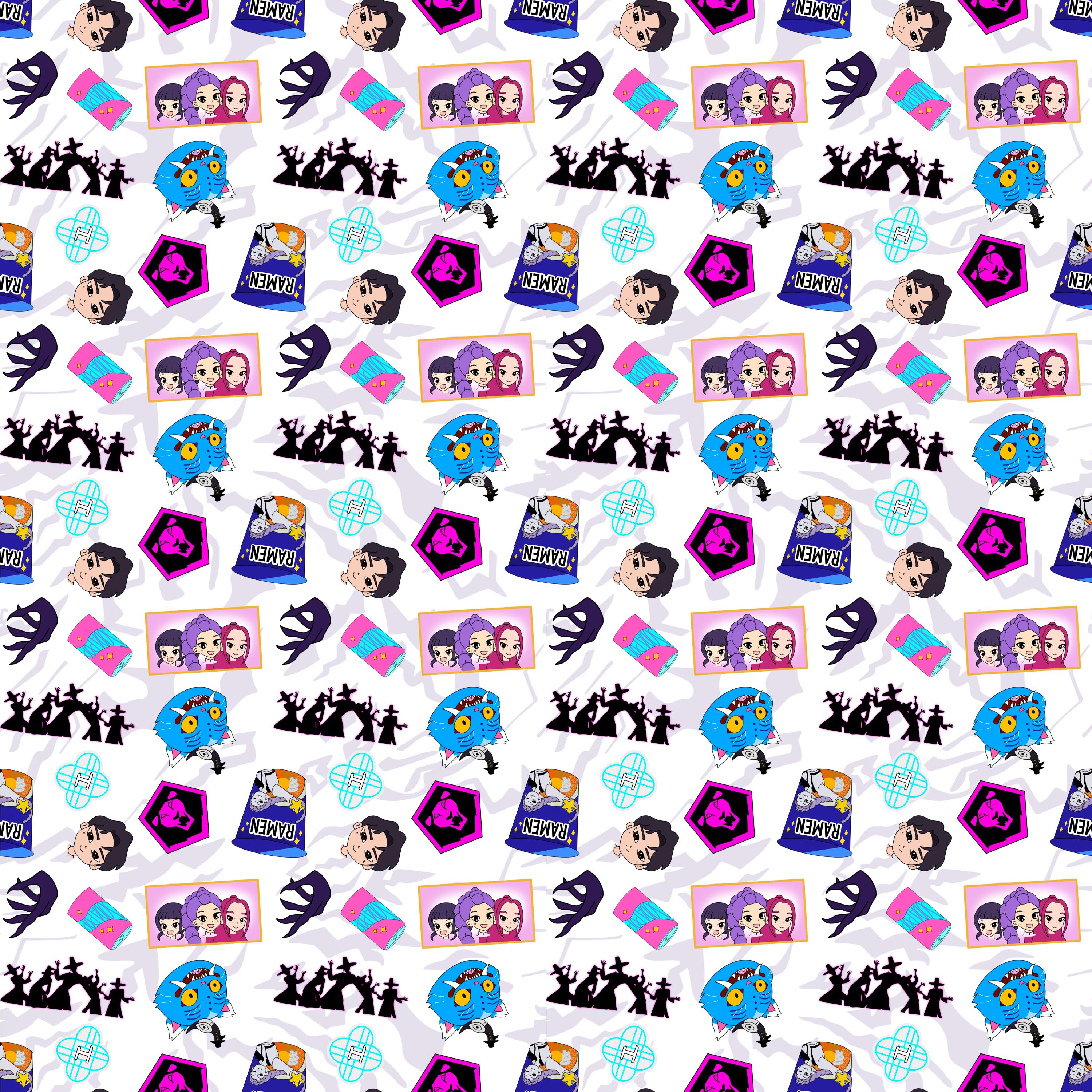 K-pop Icons Repeating Pattern | Demon Hunters | JPG and PNG Files ...
