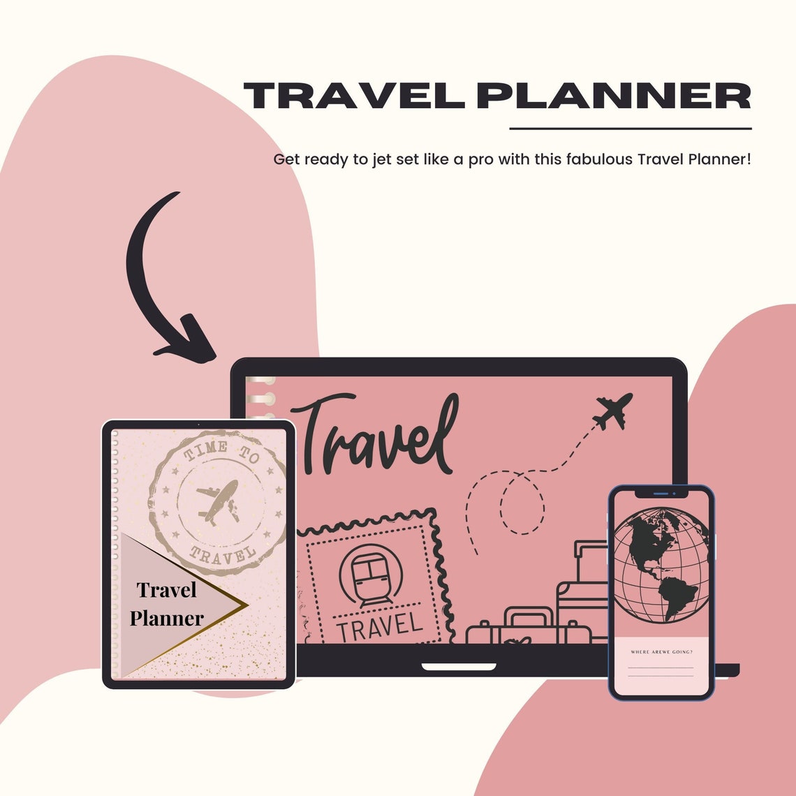 Travel Planner - PDF Instant Download or EDITABLE in Canva. - Etsy