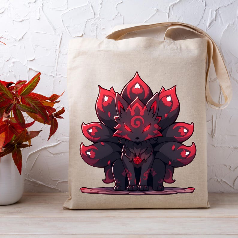 Kitsune PNG, Japanese Fox Spirit Clipart, Fantasy Sublimation (digital ...