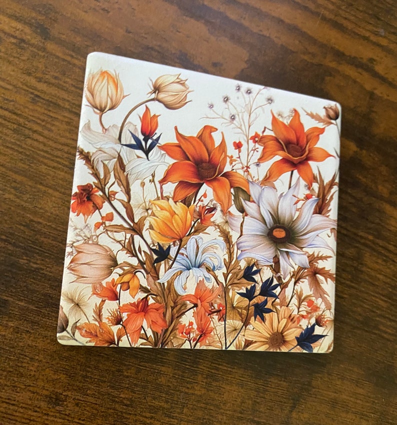 Autumn Bouquet Ceramic Coasters - Etsy