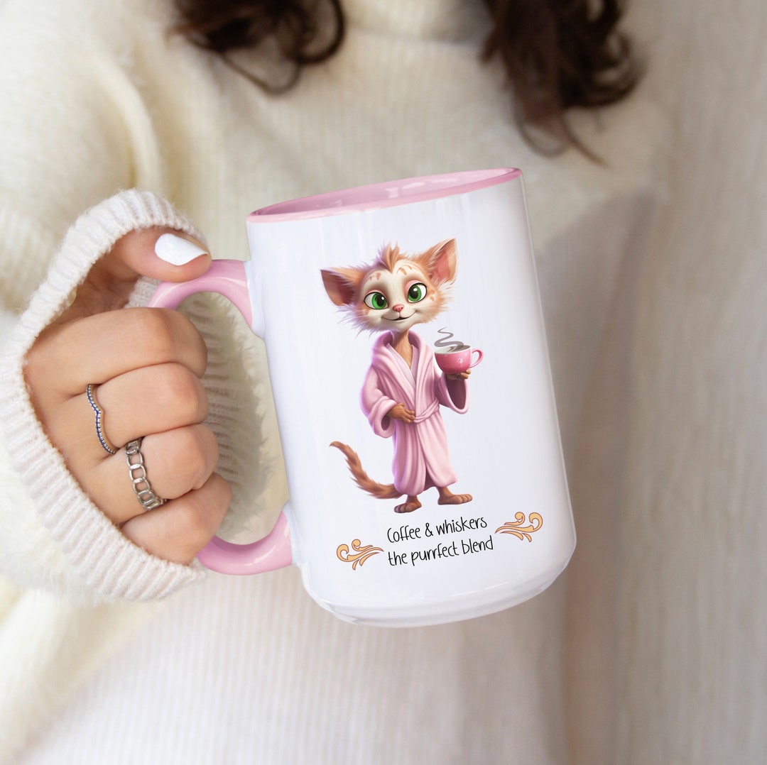 Cute Cat Mug, Cute Cat Lover Gift, Unique Cat Coffee Mug, Funny Cat Mom ...