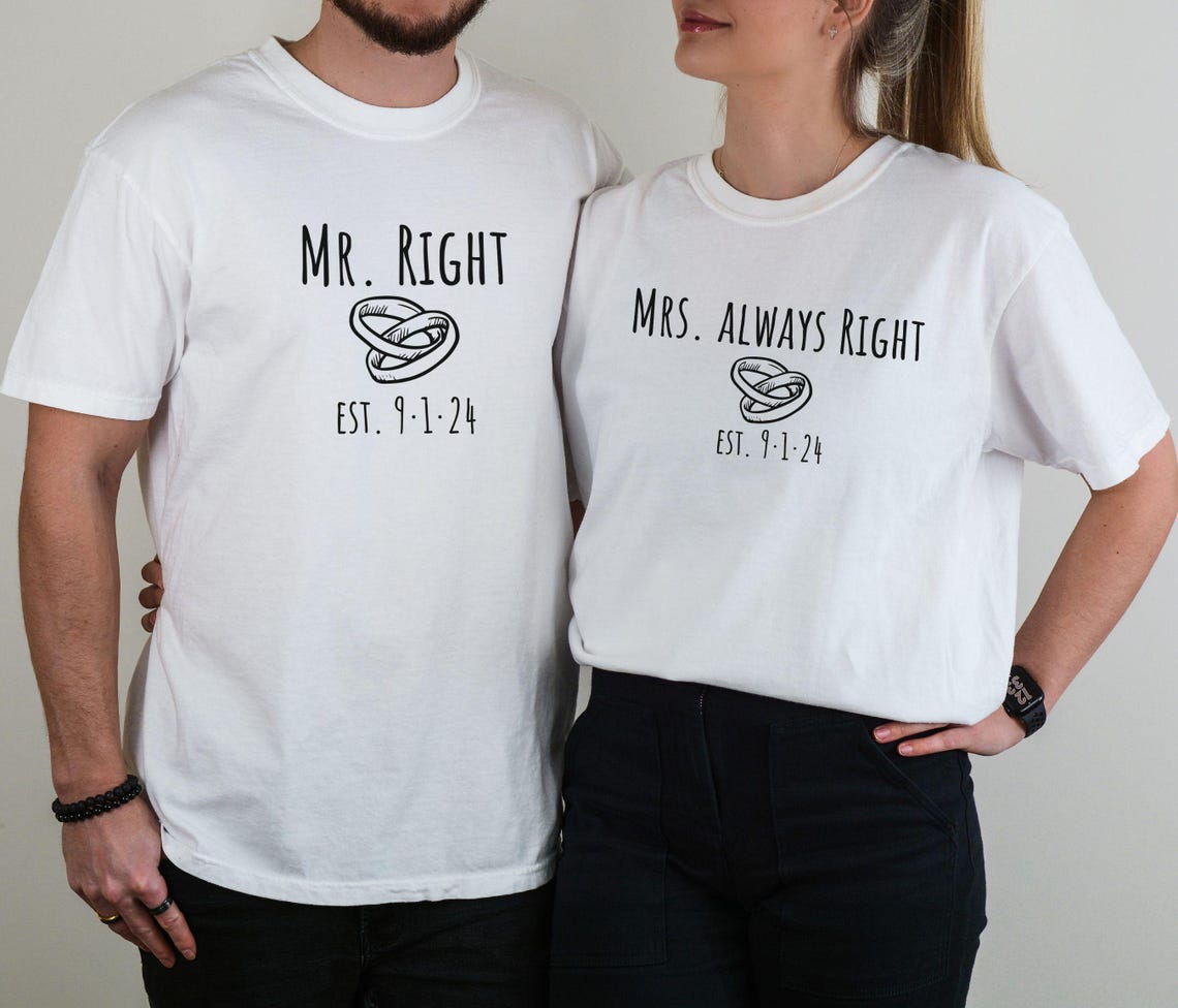 Custom Comfort Colors Bride and Groom Shirt, Newlyweds Gift, Funny ...