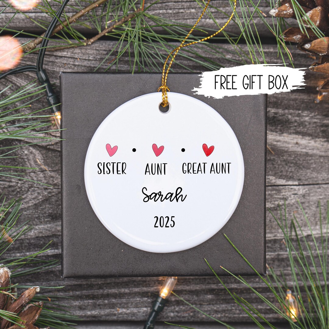 Personalized Aunt Baby Announcement, Future Great Aunt Ornament, Aunt ...