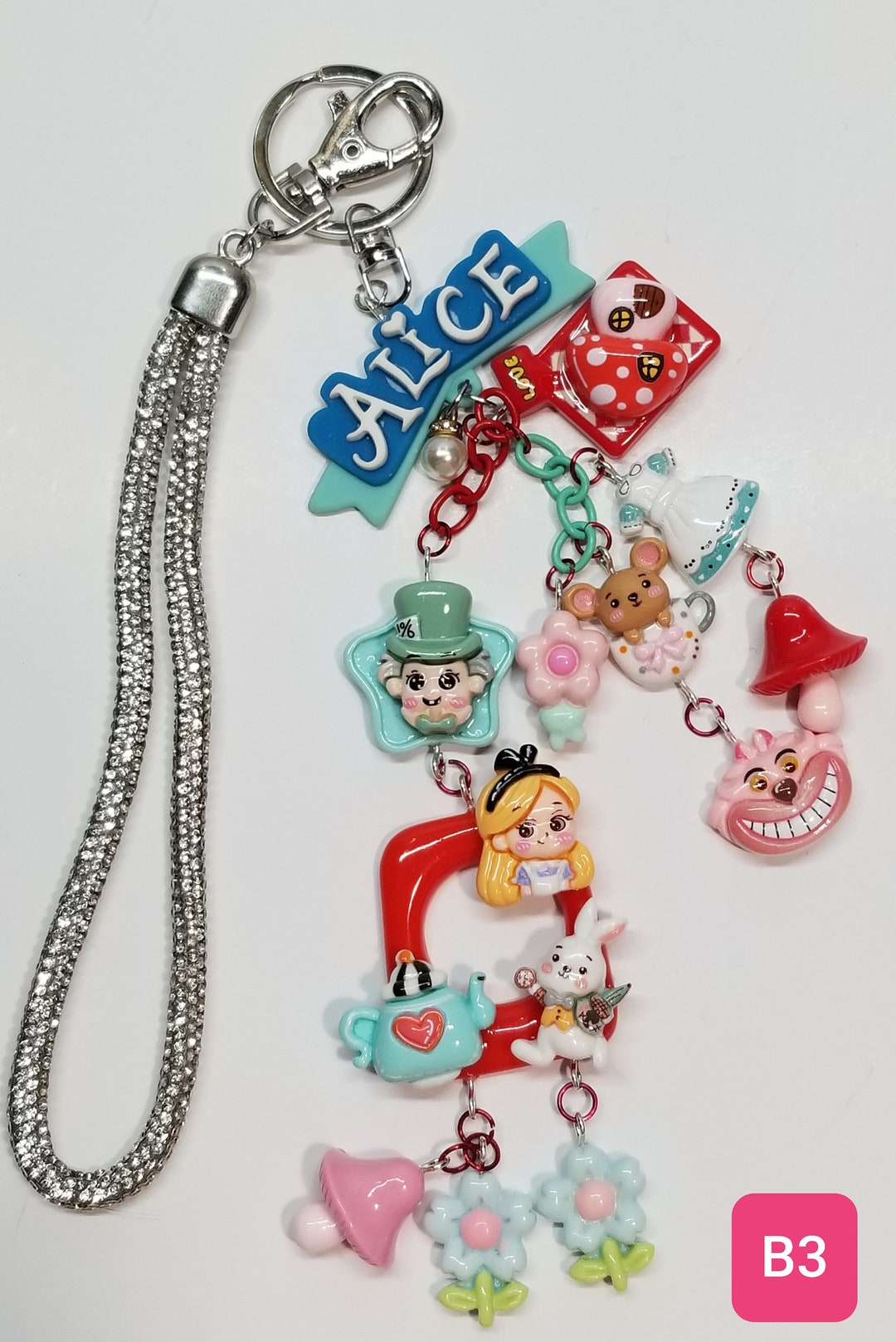 Alice in Wonderland Keychain - Etsy