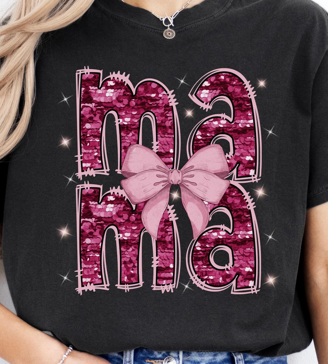 Sparkly Mama Sequin Png Svg, Preppy Mama, Varsity Png, Mom Life Png ...