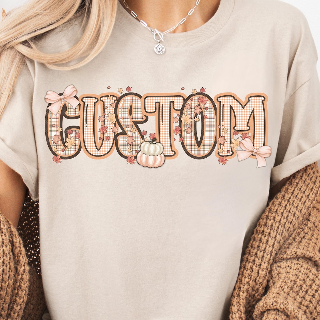 Custom Preppy Name Fall PNG, Custom Text Png, Custom Name Png ...
