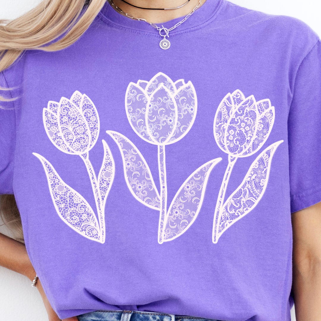 White Lace Tulips Png, Spring Flower Png, Tulip Png, Lace Coquette Bow ...