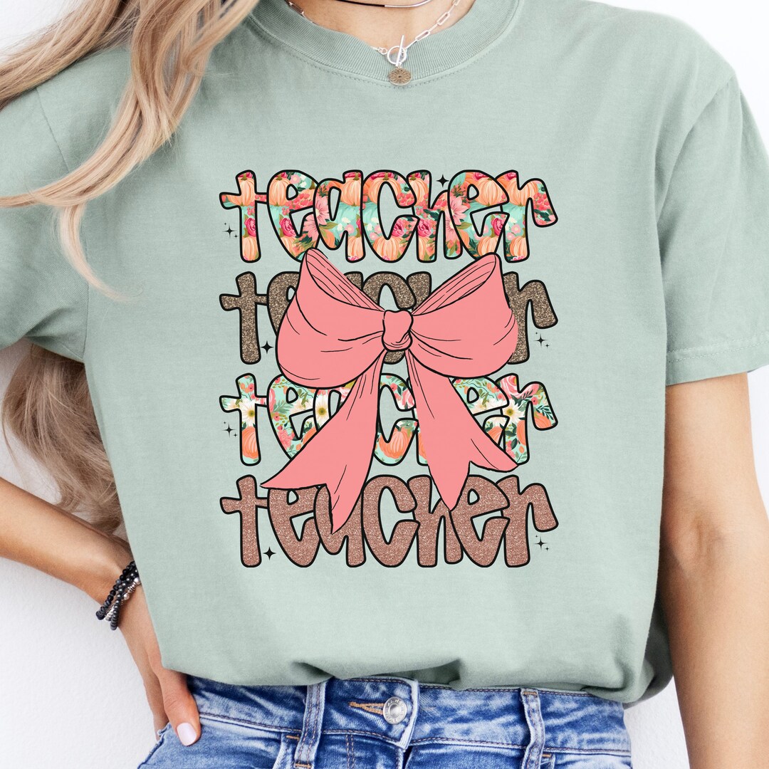 Coquette Teacher Png, Fall Teacher Png, Teacher Appreciation Png ...