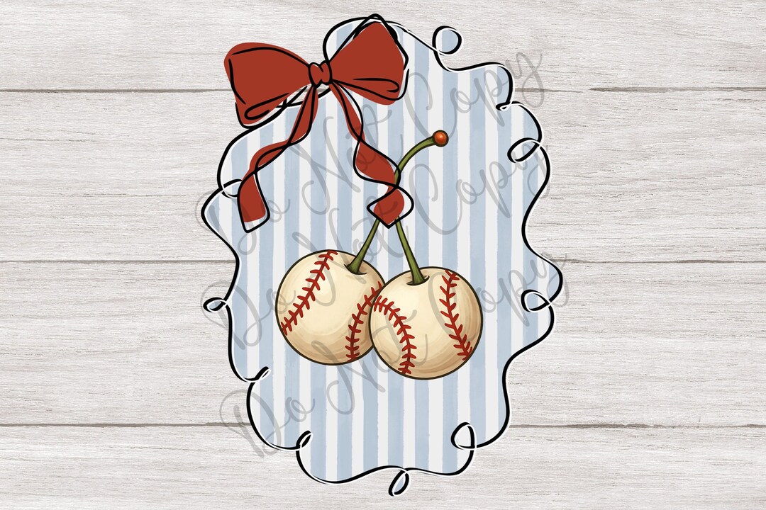 Baseball Wavy Coquette Cherry Frame Png, Mama Baseball Coquette ...