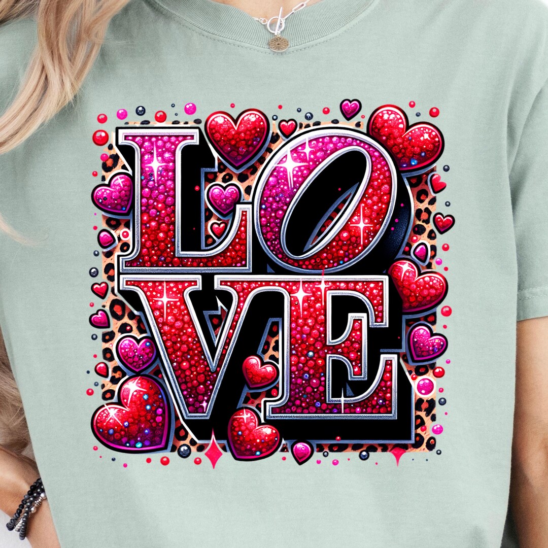 Leopard Valentine's LOVE Png, Valentine Sparklecore Png, Valentine's ...