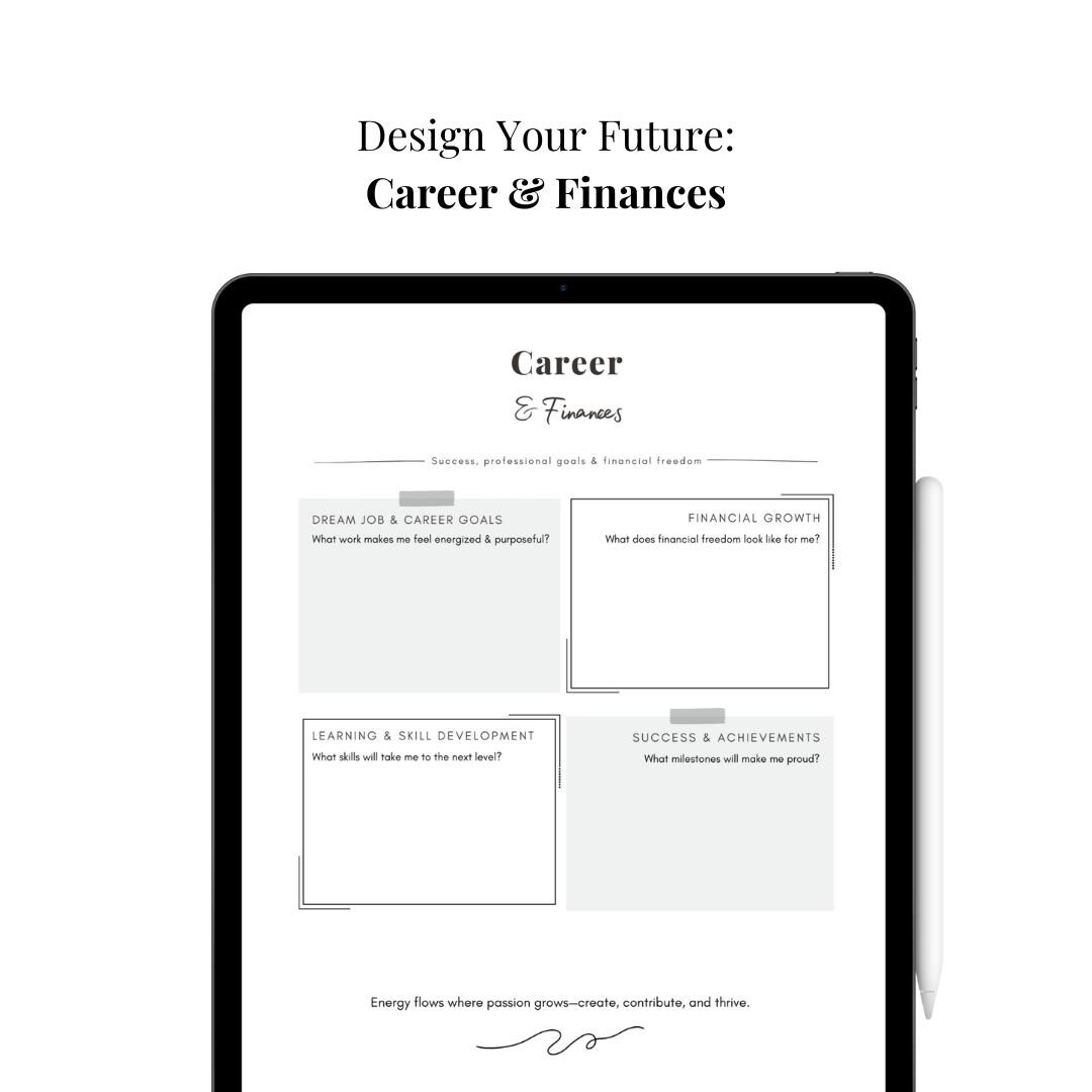 Modern Vision Board Template | Printable & Instant Digital Download ...