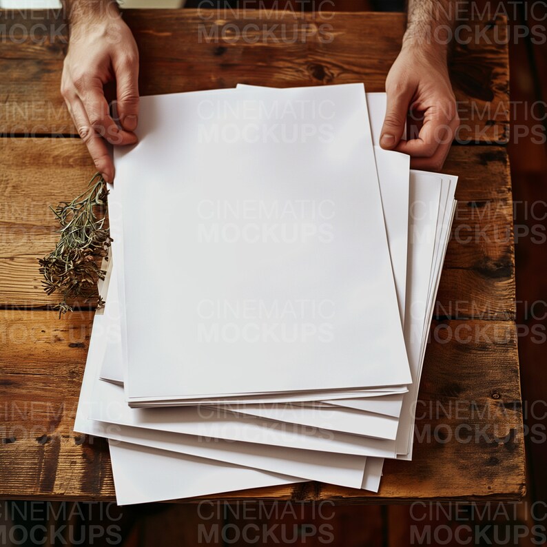 35 Paper Mockups A4 Sheet Mock up Bundle, Vintage Aesthetic Photography ...