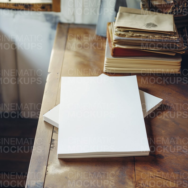 35 Paper Mockups A4 Sheet Mock up Bundle, Vintage Aesthetic Photography ...