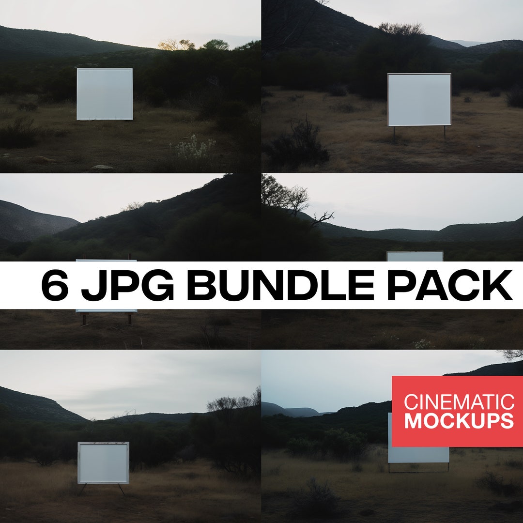 6 Frame Mockups, Cinematic Frame Mock up Bundle, Cinematography Styled ...
