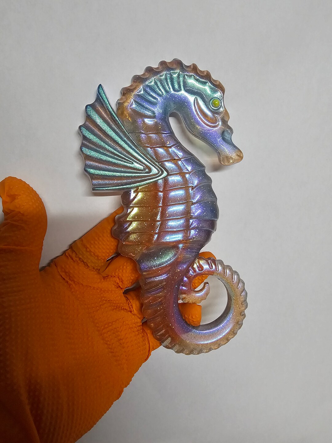 Chameleon Colored Resin Seahorse - Etsy