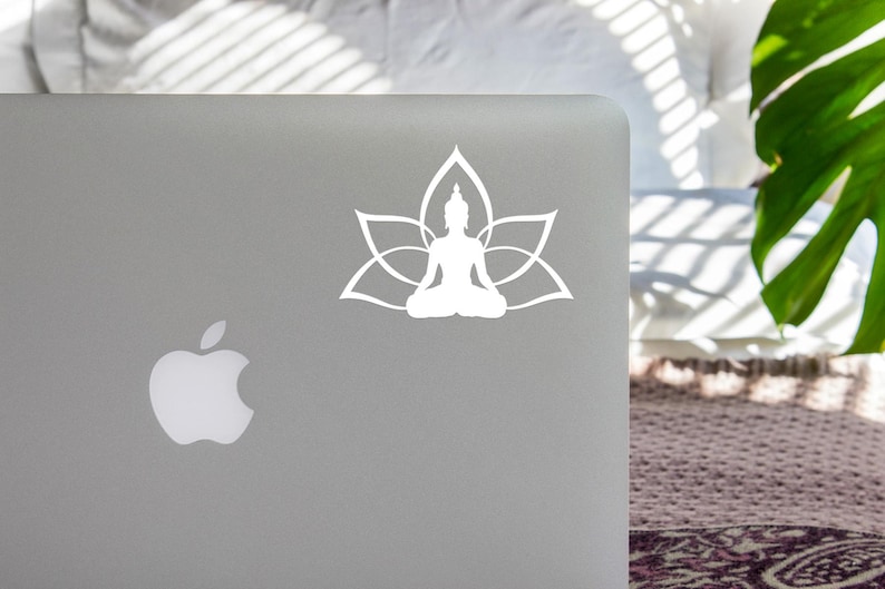 Buddha Lotus Vinyl Decal | Buddhist Bumper Sticker | Spiritual Zen ...