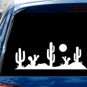 Desert Landscape Cactus Vinyl Decal | Adventure Wilderness Nature ...