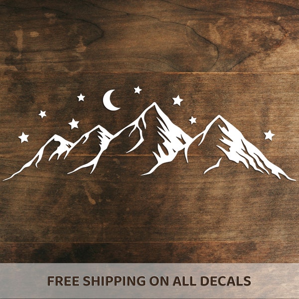 Mountain Car Decal - Etsy