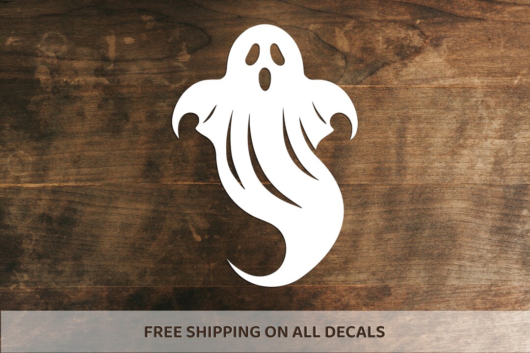 Ghost Halloween Vinyl Decal | Spooky Holiday Decor | Window Decoration ...