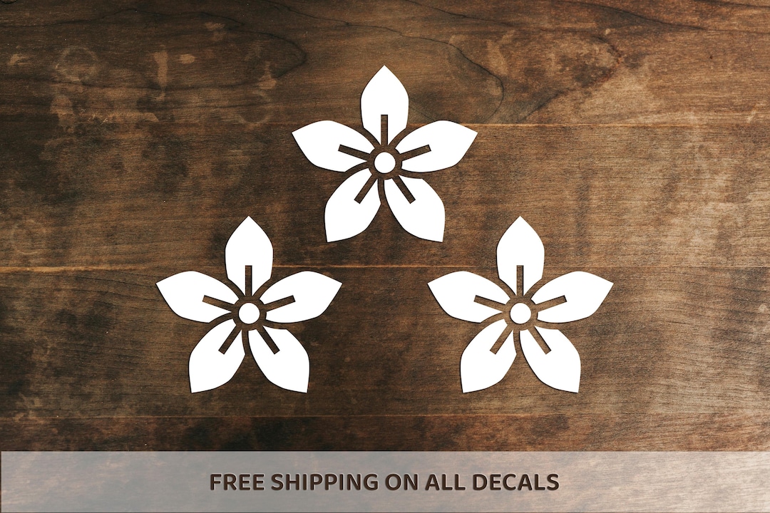 Jasmine Vinyl Decal | Cute Tropical Flower Bumper Sticker | Nature ...