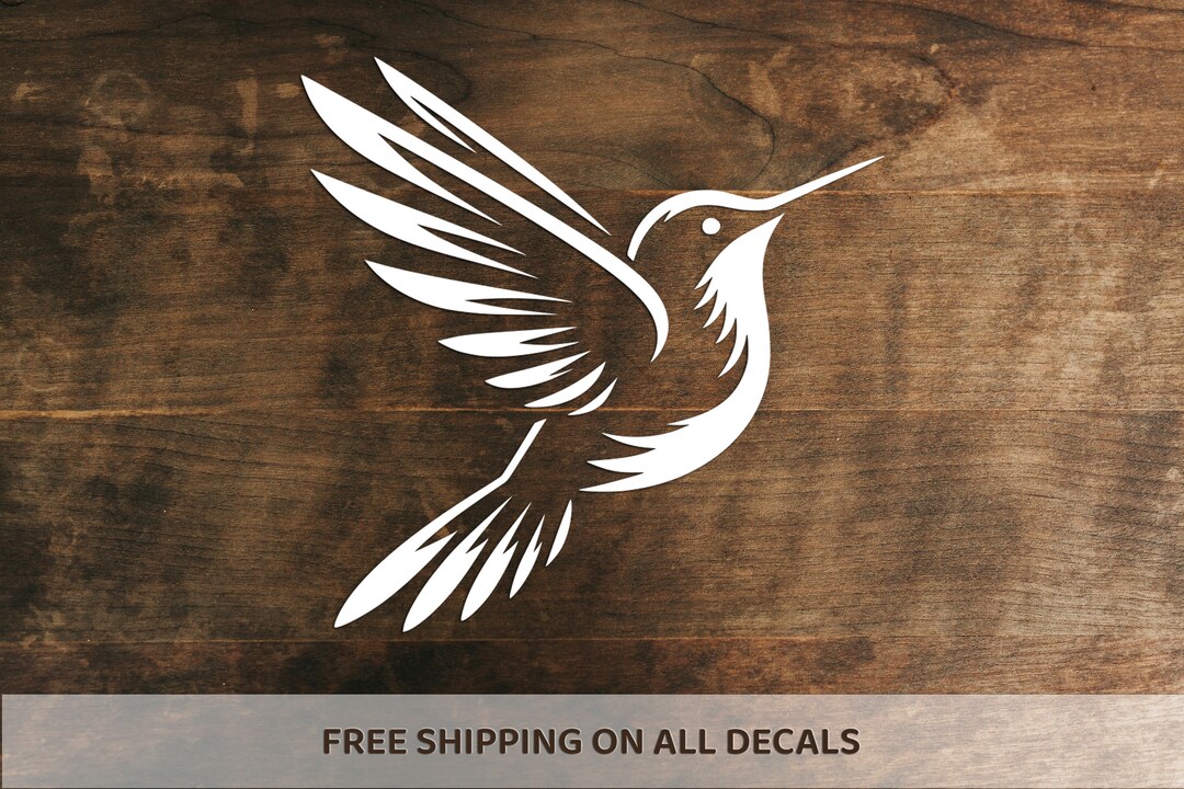 Cute Hummingbird Vinyl Decal | Hummingbird Bumper Sticker | Girl Decor ...