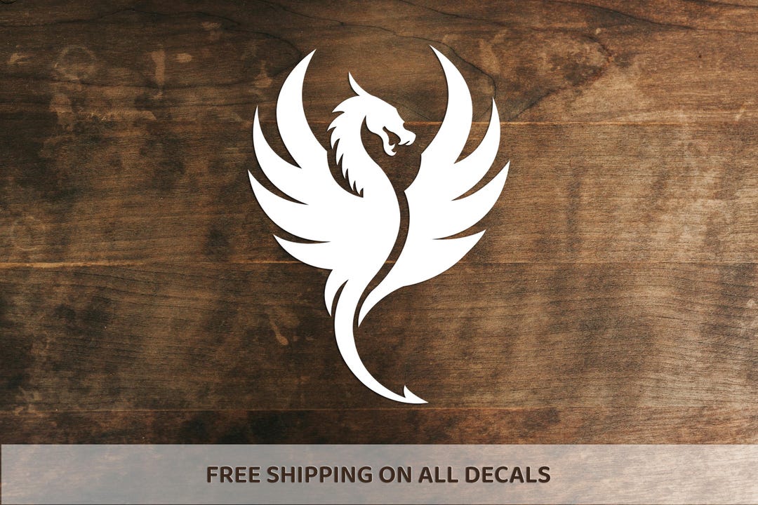 Dragon Vinyl Decal | Flying Fire Dragon Car Bumper Sticker | Auto ...