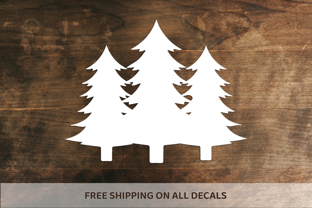 Forest Vinyl Decal | Pine Trees Bumper Sticker | Outdoors Wilderness ...