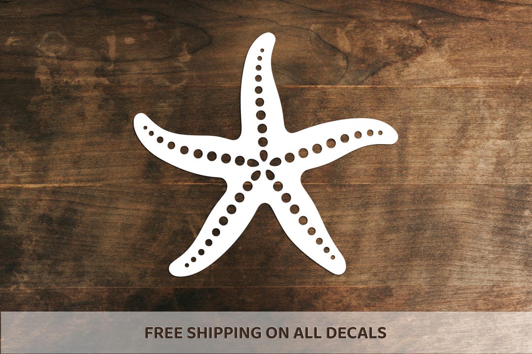 Starfish Vinyl Decal | Beach Life Bumper Sticker | Coastal Nature Decor ...