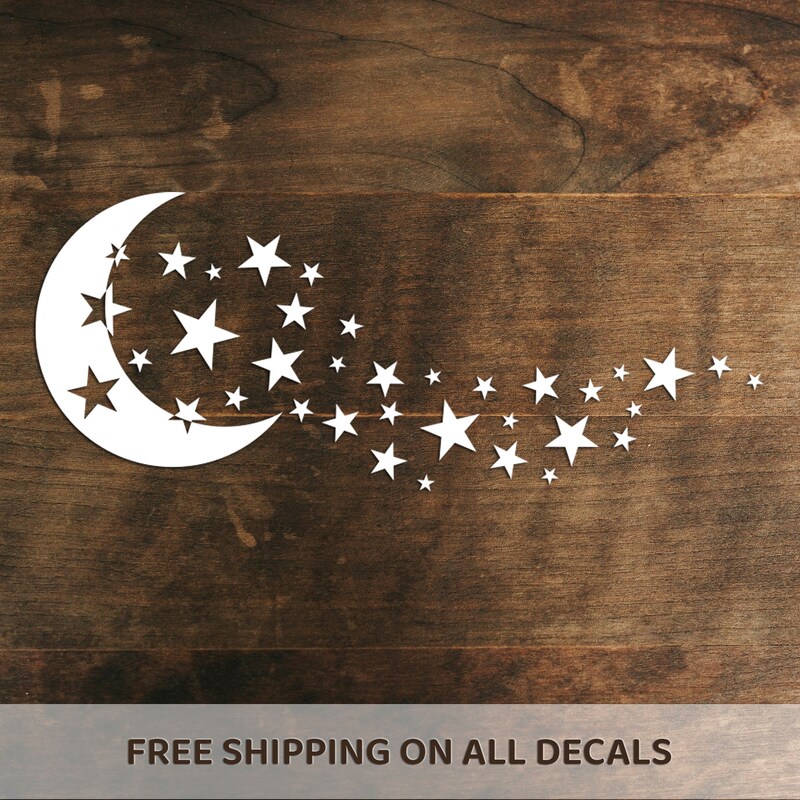 Crescent Moon Decal - Etsy