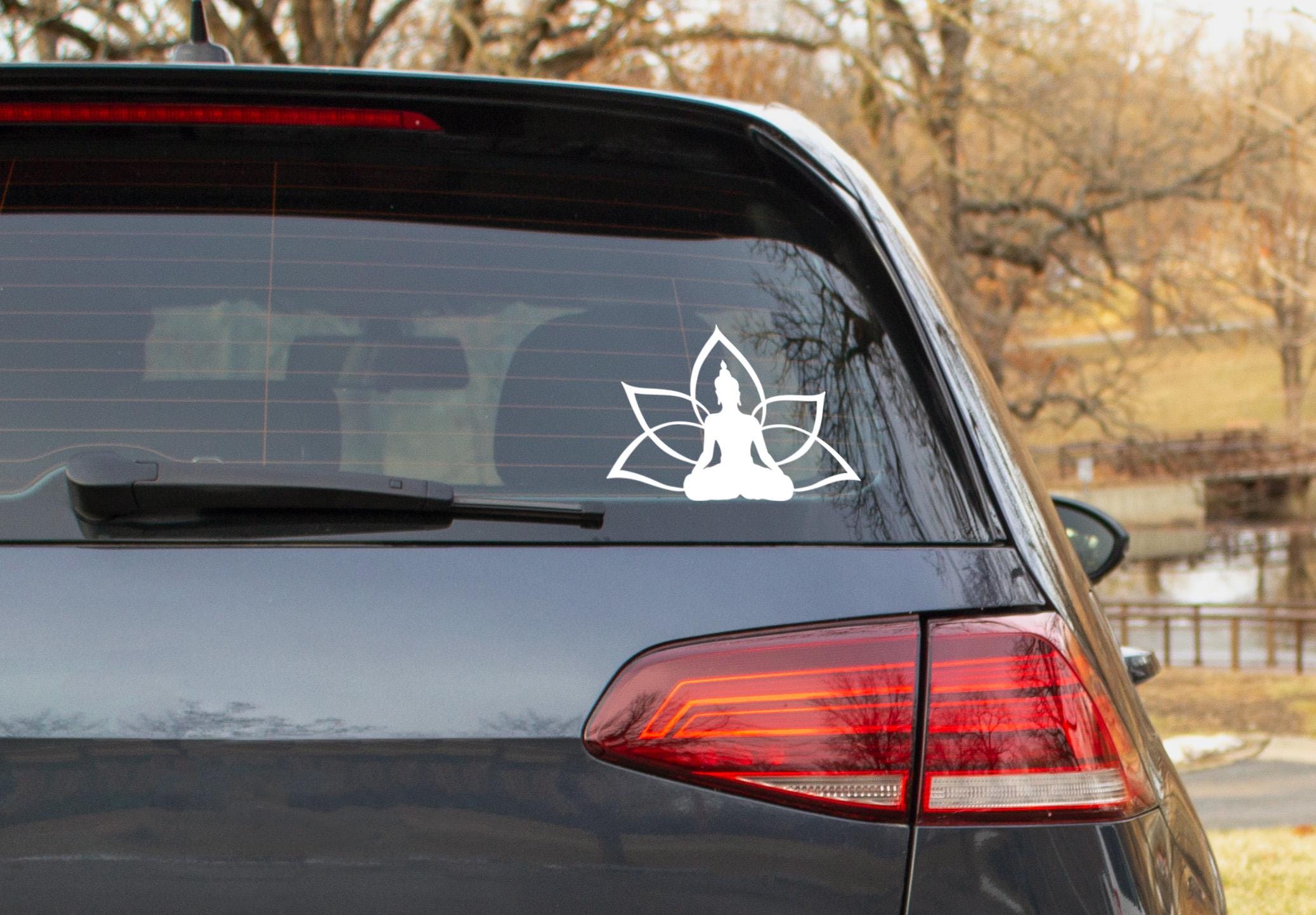 Buddha Lotus Vinyl Decal | Buddhist Bumper Sticker | Spiritual Zen ...