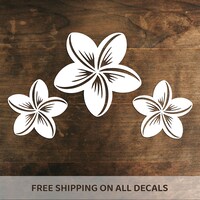 Frangipani Hibiscus Flower Surf Car Sticker Decal - Etsy
