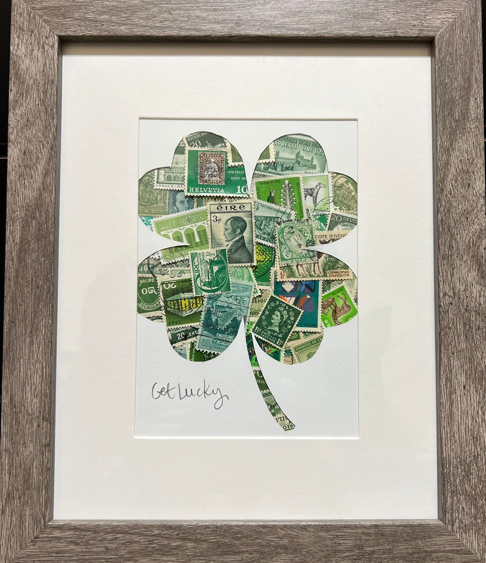 Get Lucky With a Four Leaf Clover Stamp Collage - Etsy