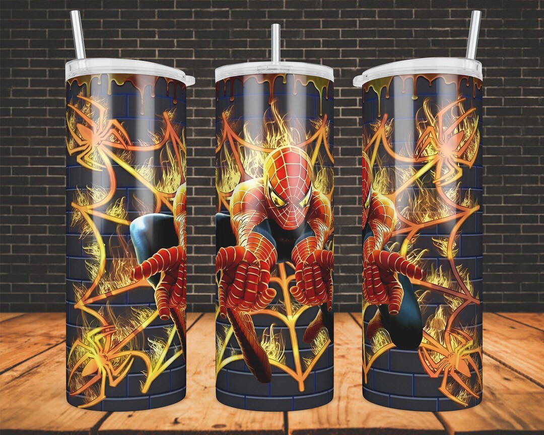 Spiderman Tumbler Wrap Bundle, Cartoon Tumbler Wrap, 20oz Sublimation ...