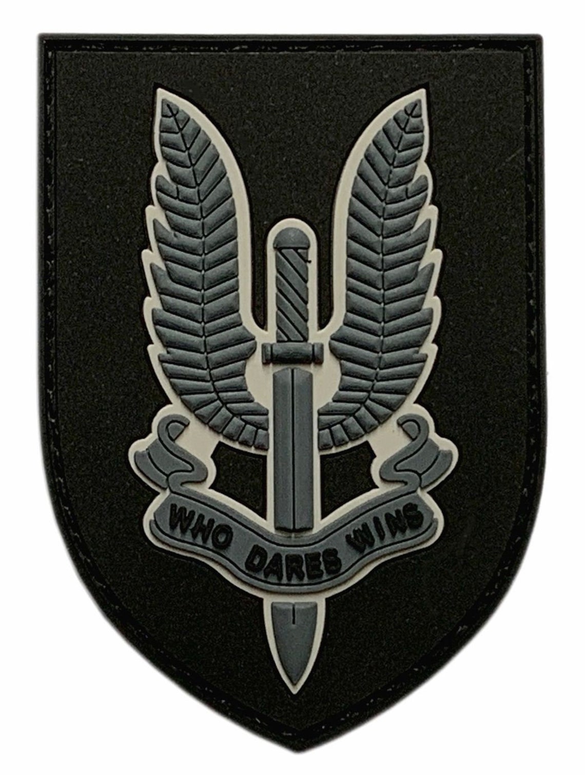 SAS Who Dares Win Patch 3D PVC hook Brand Fastener S5 - Etsy