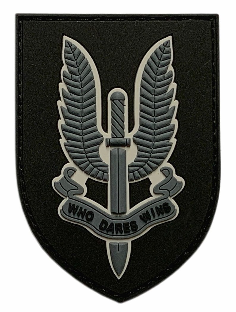 SAS Who Dares Win Patch 3D PVC hook Brand Fastener S5 - Etsy