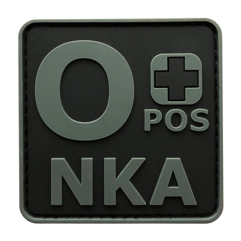 Blood Type O+ Positive NKA ACU 2.0 Inch Patch (PVC) - Etsy