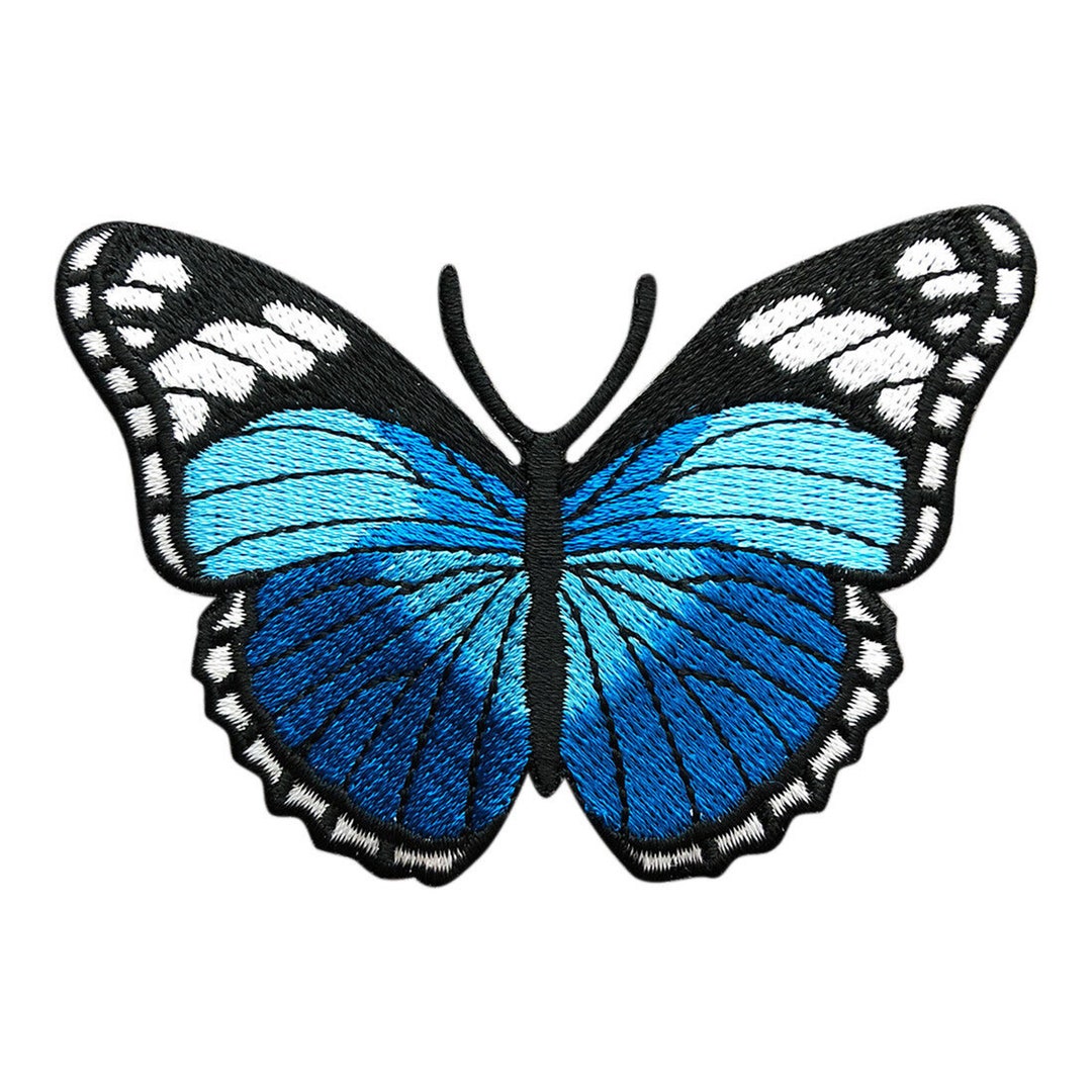 Blue Butterfly Wings Embroidered Patch [iron on Sew On] 3.3 Inches - Etsy